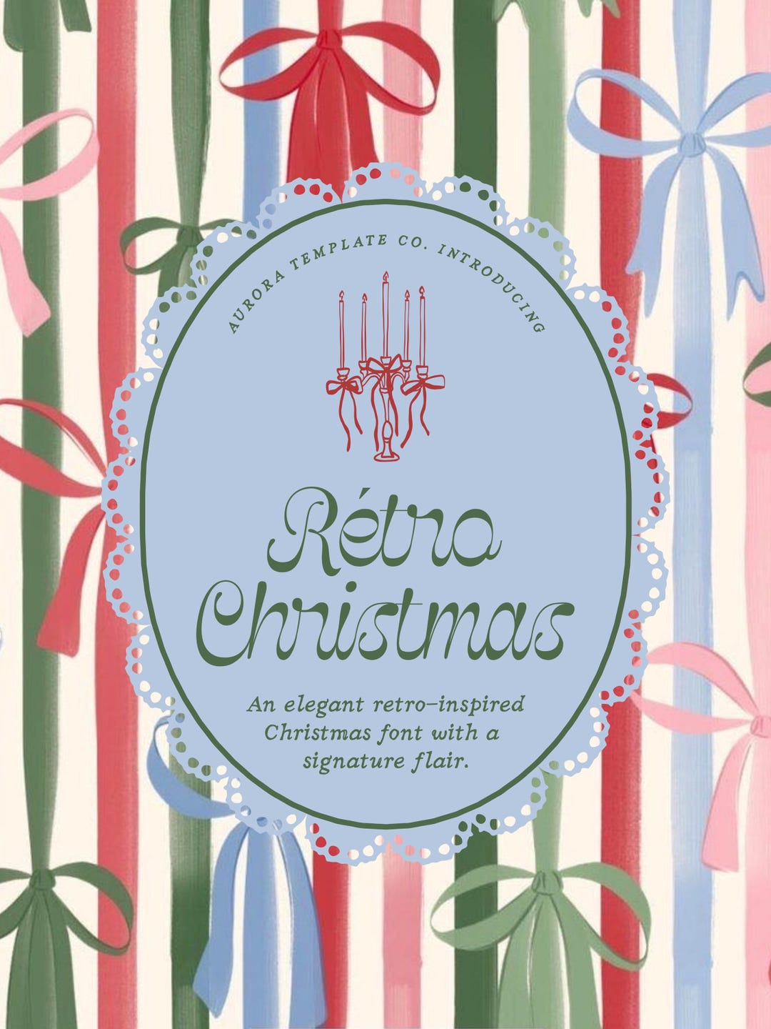 Retro Christmas Font, Vintage Handwritten Typeface, Holiday Calligraphy ...