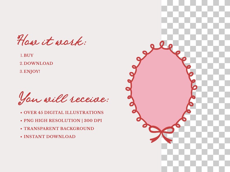 Valentine's Day Frames and Borders Clipart, Coquette Bows Clipart, Hand ...