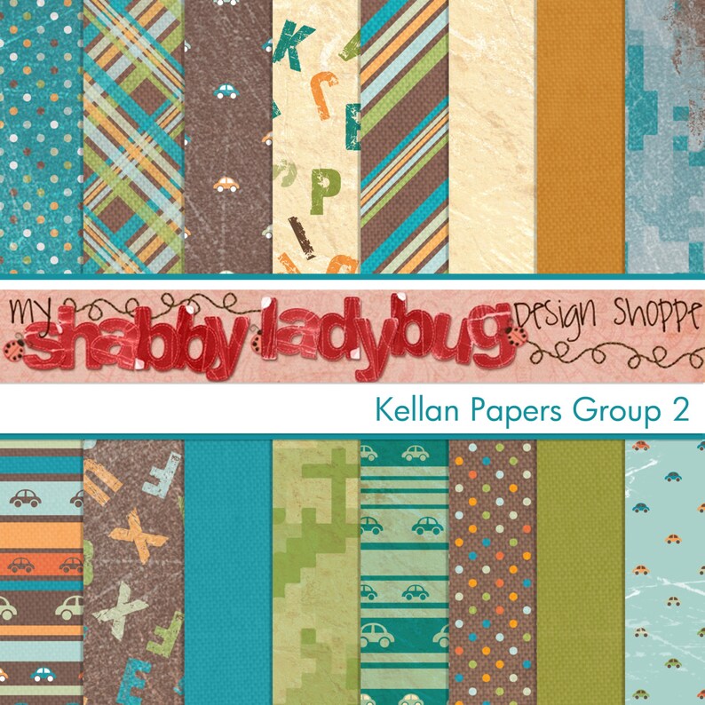 Kellan Digital Paper Collection Group 2: 16 Individual 12x12" 300 Dpi ...