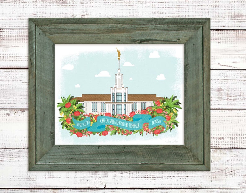 Nuku'alofa Tonga Temple: 'oku Ou Sai'ia Keu Sio He Temipale 11x14 ...
