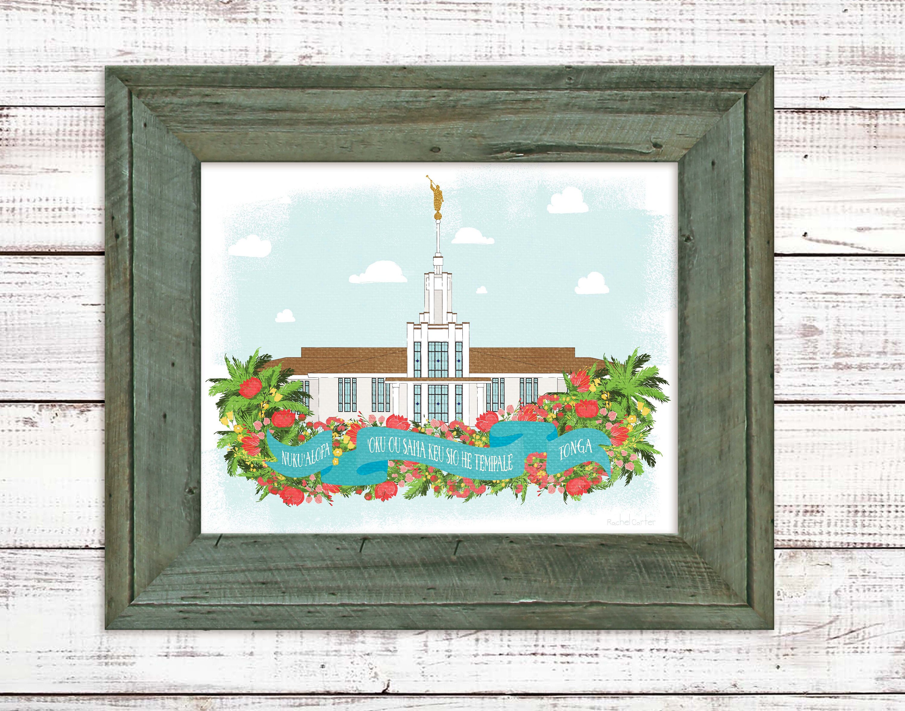 Nuku'alofa Tonga Temple: 'oku Ou Sai'ia Keu Sio He Temipale 11x14 ...