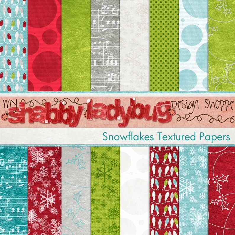 Snowflake Textured Digital Winter Christmas Papers INSTANT DOWNLOAD! - Etsy