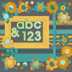 HUGE Digital Mega Kit! Frames, Flowers, Ribbons, Papers, Buttons ...