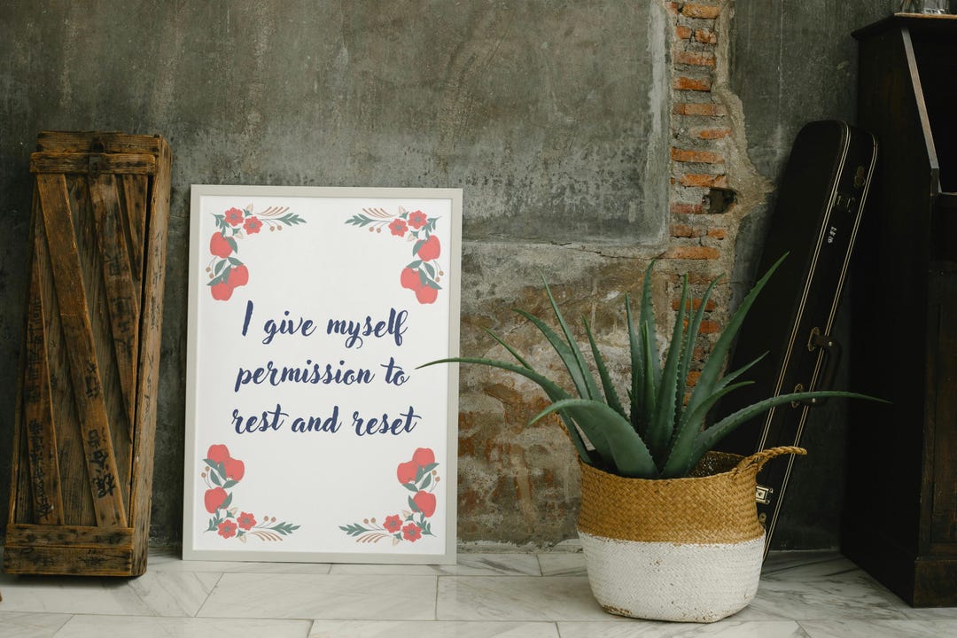 Self-compassion Affirmation Posters | Mental Wellness Print (digital ...
