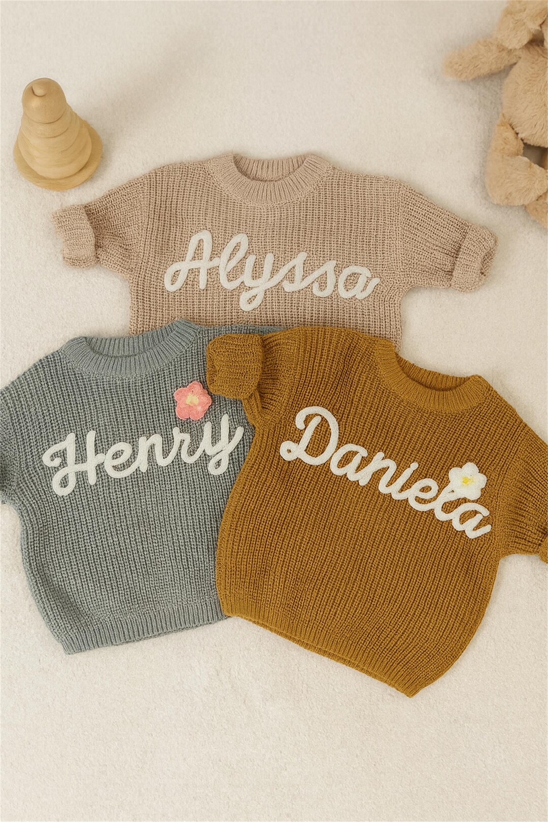 Personalized Baby Name Sweater , Embroidered Children's Sweatshirt ...