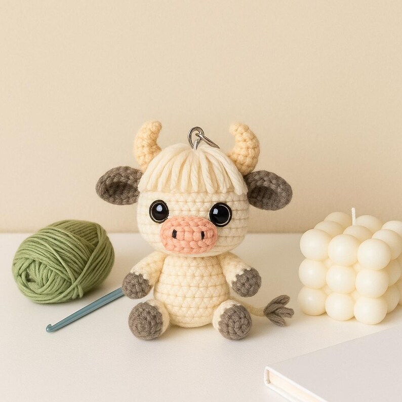 Highland Cow Amigurumi Crochet Pattern | Cute Plush Highland Cattle PDF ...