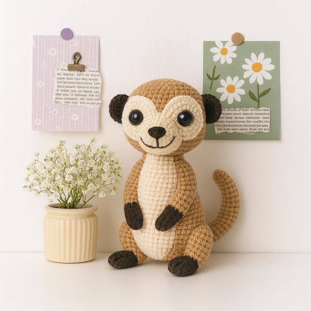 Meerkat Amigurumi Crochet Pattern | Cute Animal PDF Toy Tutorial | DIY ...