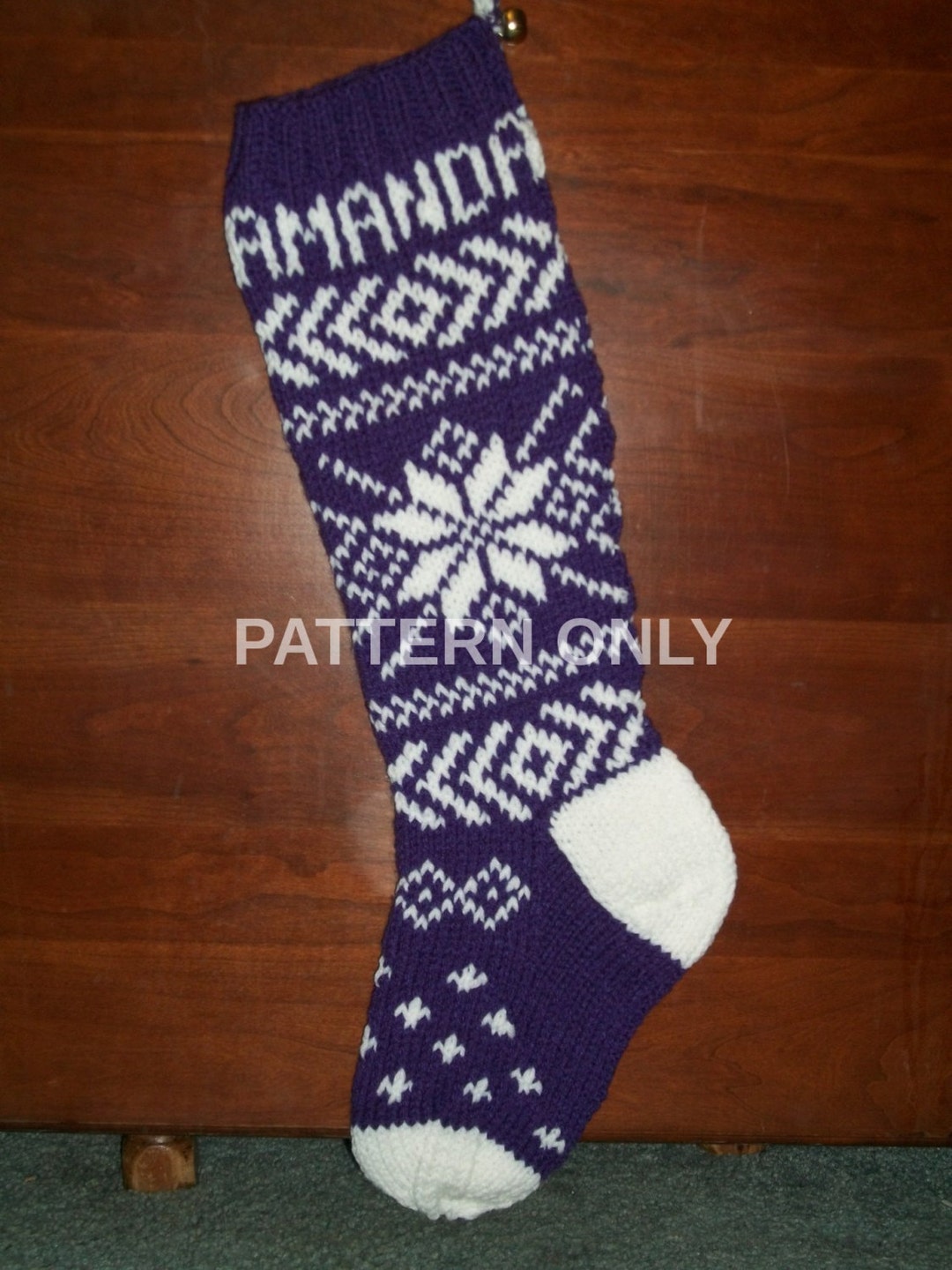 PDF Pattern Only Original Design Snowflake # 2 Christmas Stocking Hand ...