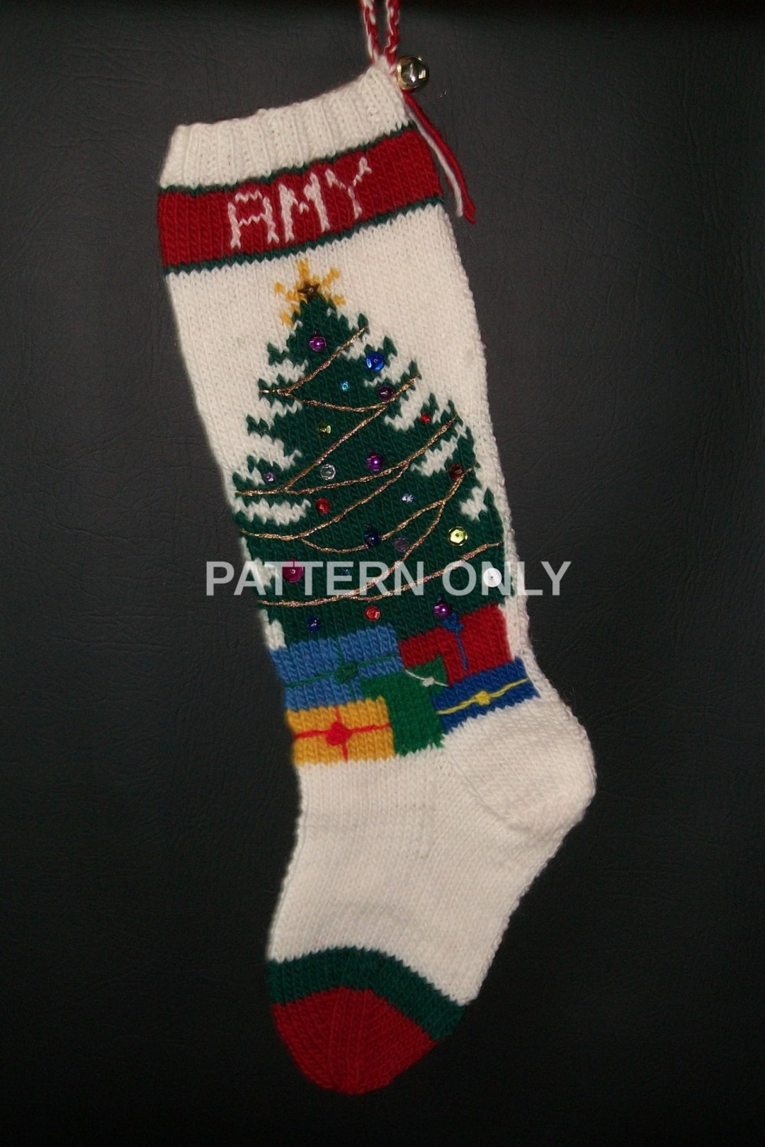 PDF Pattern Only Hand Knitted Christmas Tree Stocking - Etsy