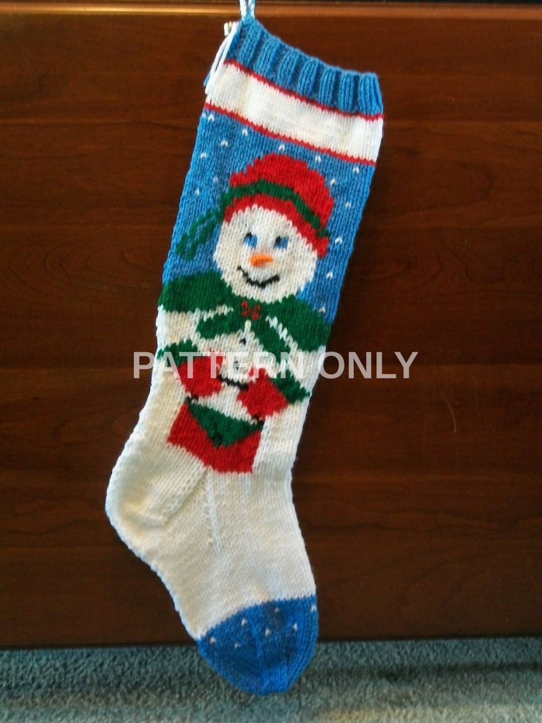 PDF Pattern Only Hand Knitted Original Design Mrs. Snowman Christmas ...