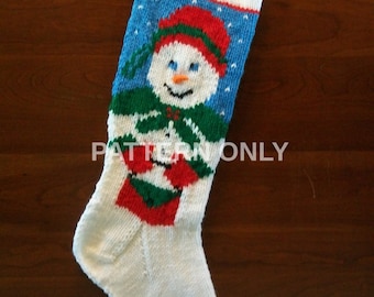 PDF Pattern Only Hand Knitted Original Design Mrs. Snowman Christmas ...