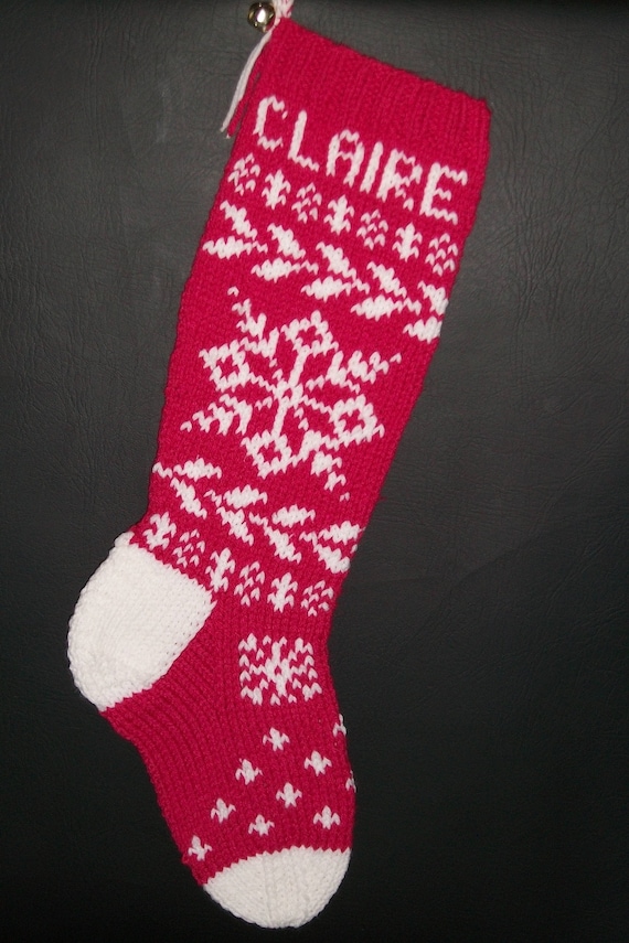 PRINTED PATTERN ONLY One Snowflake Christmas Stocking Your | Etsy