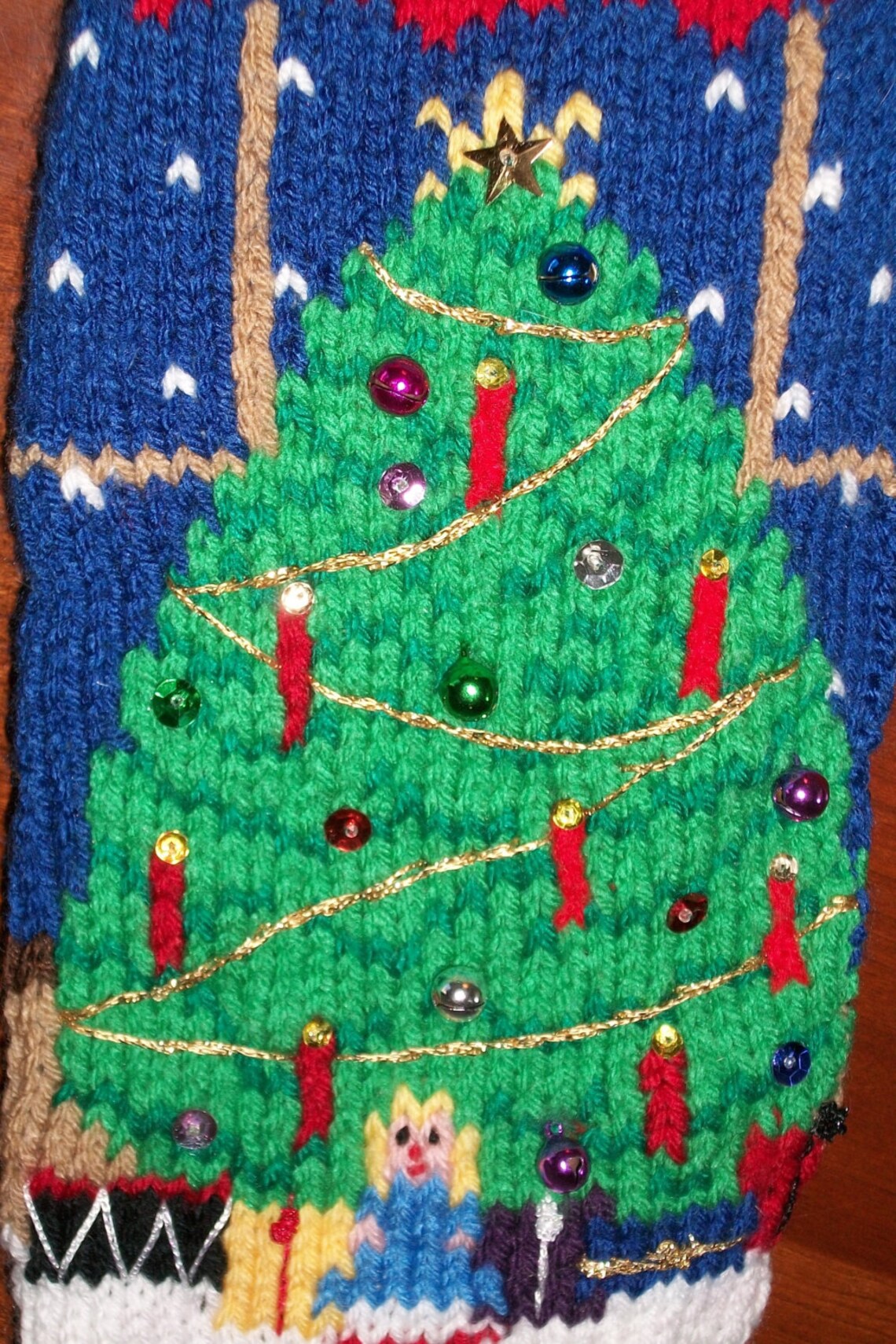 PDF Pattern Only Hand Knitted Christmas Tree in Window Stocking - Etsy