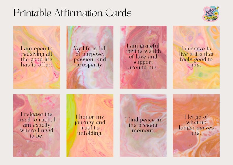 Positive Affirmation Cards – Printable Empowerment Deck (PDF) - Etsy