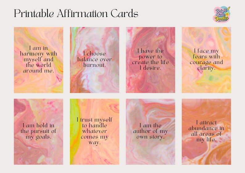 Positive Affirmation Cards – Printable Empowerment Deck (PDF) - Etsy