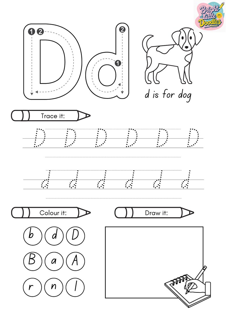 Alphabet A to Z Letter Worksheets – 26 Printable Pages - Etsy