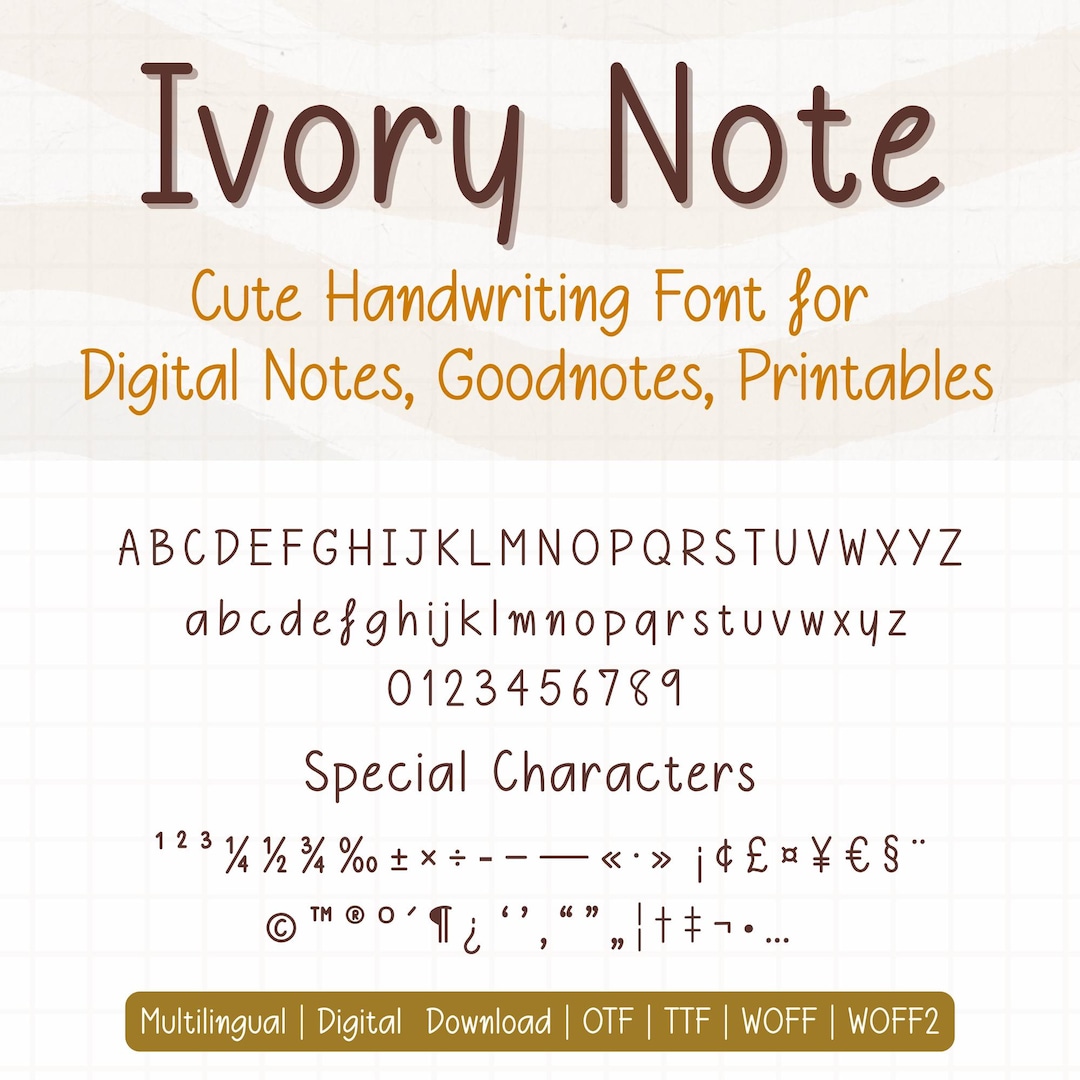 Cute Handwritten Font for Goodnotes – Aesthetic Handwriting for Digital ...