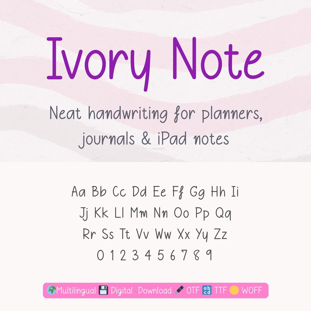 Cute Handwritten Print Font for Goodnotes & Planners | Neat iPad ...