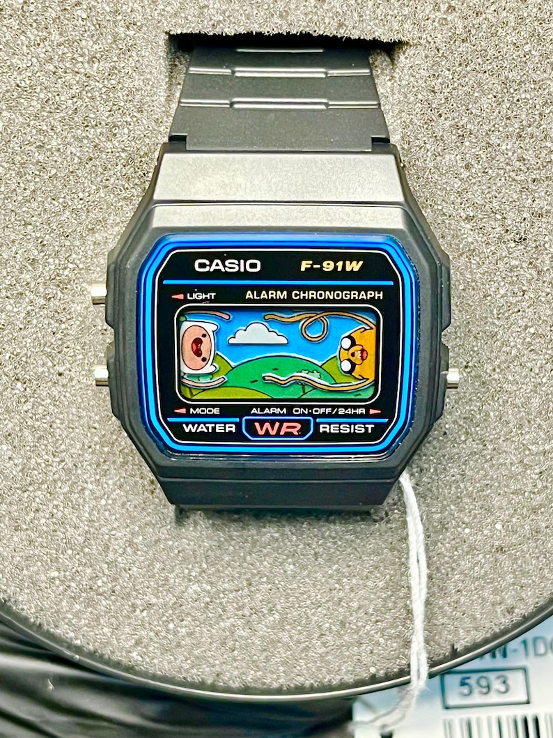 Casio F-91W - “adventure Time” - 3D Paper Crafted Watch - Etsy