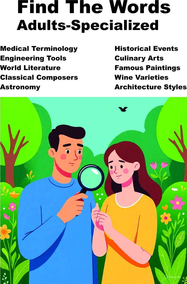 Printable Word Search Puzzle Bundle - Kids & Adults Brain Games ...