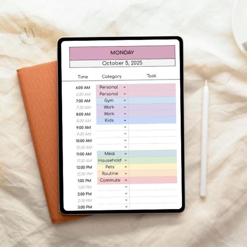 ADHD Weekly Planner Google Sheets | Digital Habit Tracker - Etsy