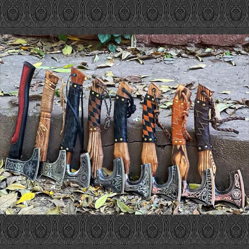 Mastercrafted Viking Axe, Forged Carbon Steel Head & Solid Ash Wood ...