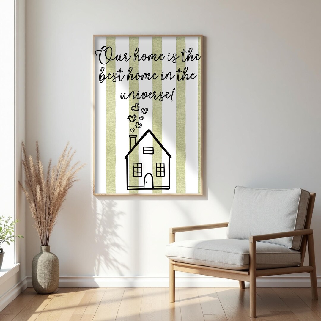 Hand Drawn Home Quote Print, Minimalist Decor (digital Download) - Etsy