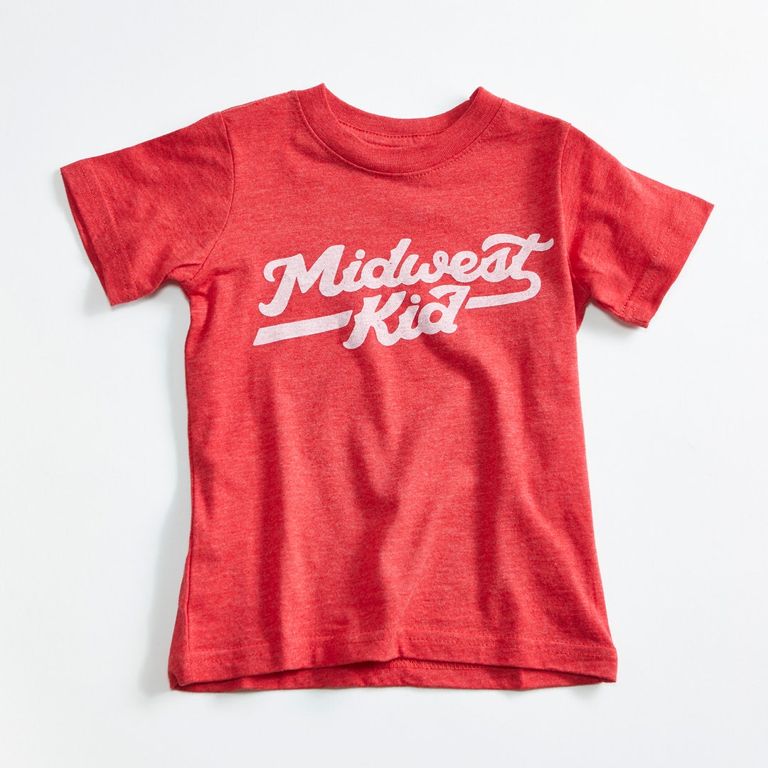 Midwest Kid Kids Triblend Red T-shirt. Vintage Unisex Toddler Shirt ...