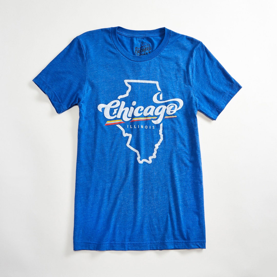 Chicago Prism Triblend Royal Blue Unisex T-shirt - Etsy
