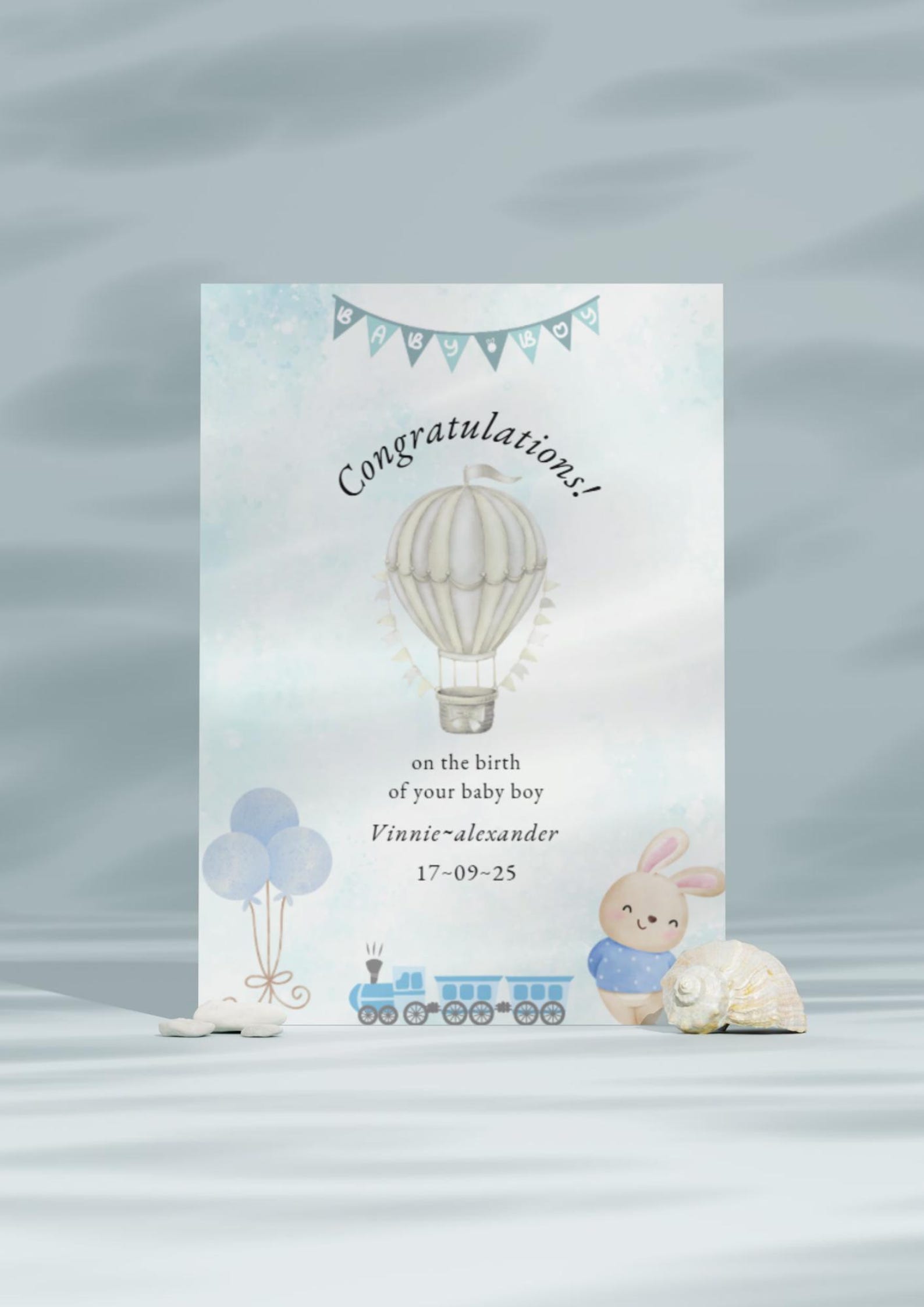 Congratulation's on Your Baby Boy Card (instant Digital Download) - Etsy