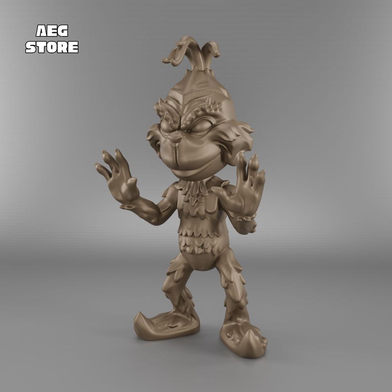 Grinch Figure STL File, 3D Printable Statue (3D Model) - Etsy