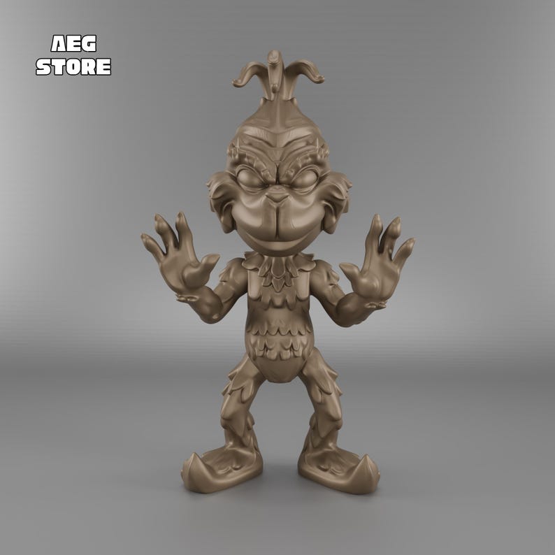Grinch Figure STL File, 3D Printable Statue (3D Model) - Etsy