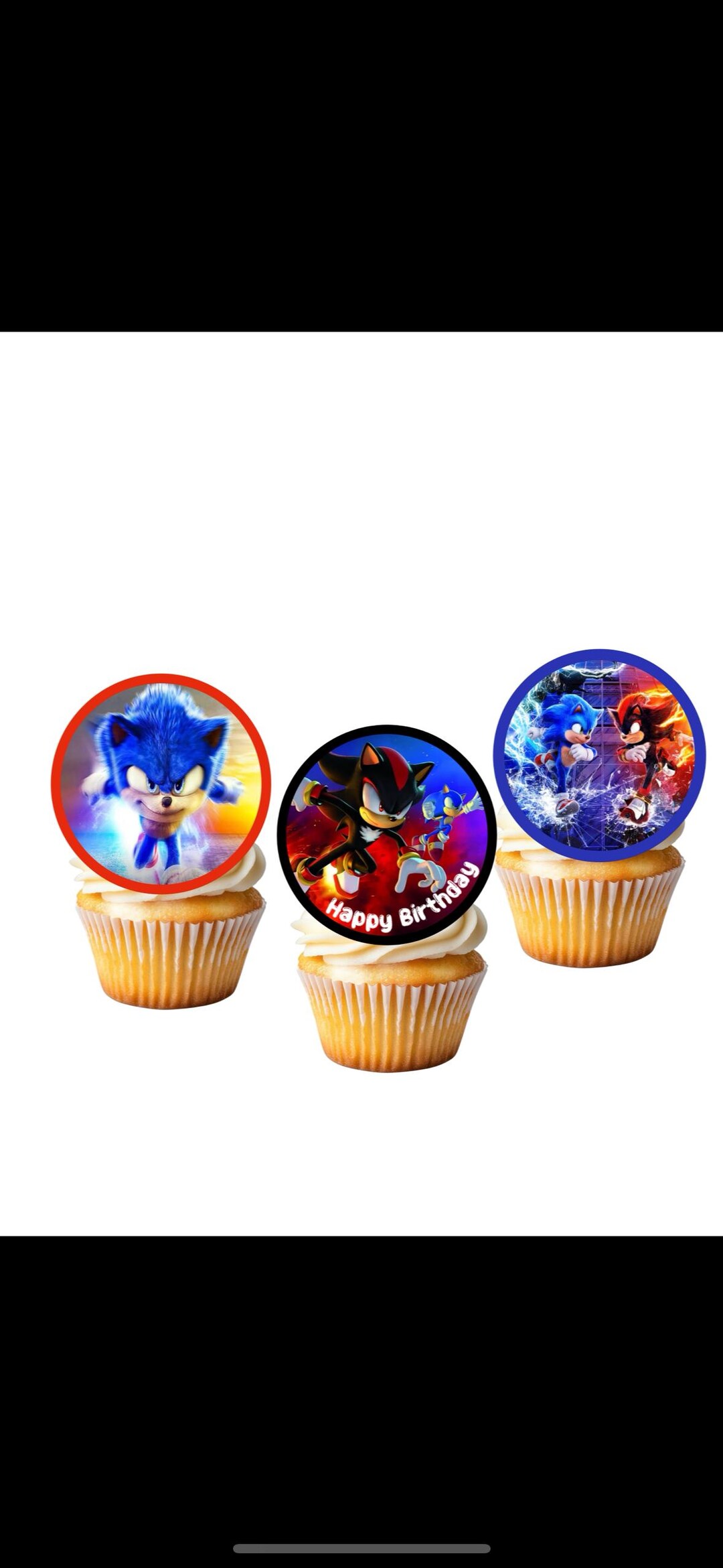 SONIC Cupcake Toppers , Sonic Edible Cupcake Toppers - Etsy