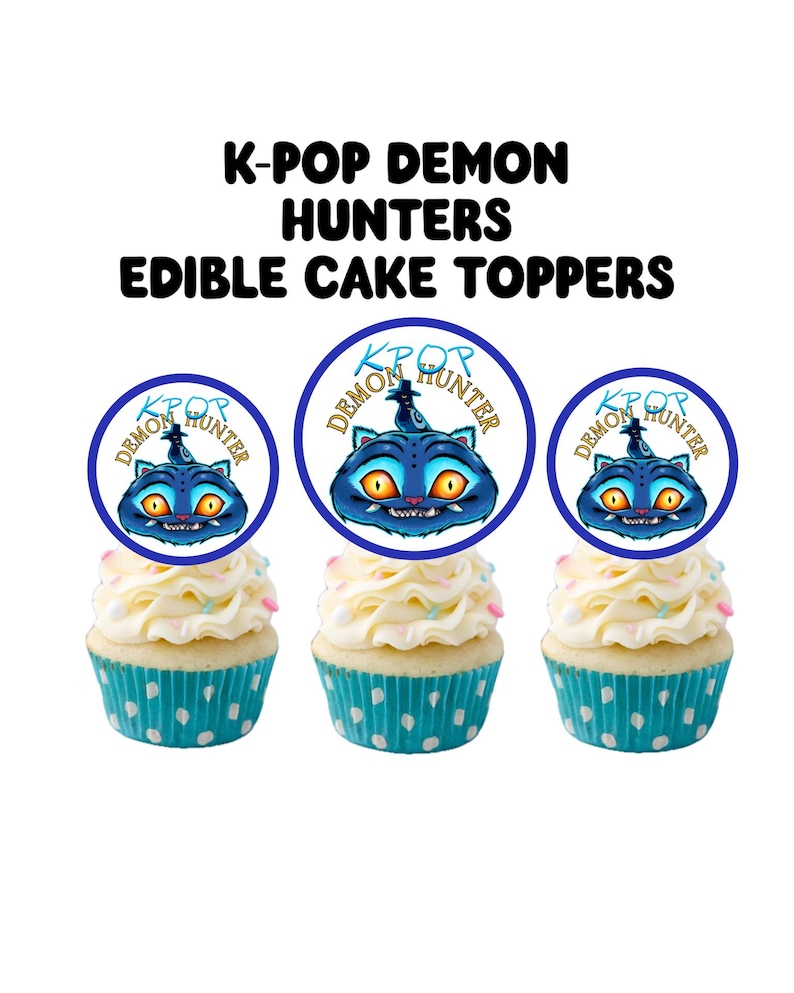 Kpop Demon Hunters Cupcake Toppers , K-pop Demon Hunters Edible Cupcake ...