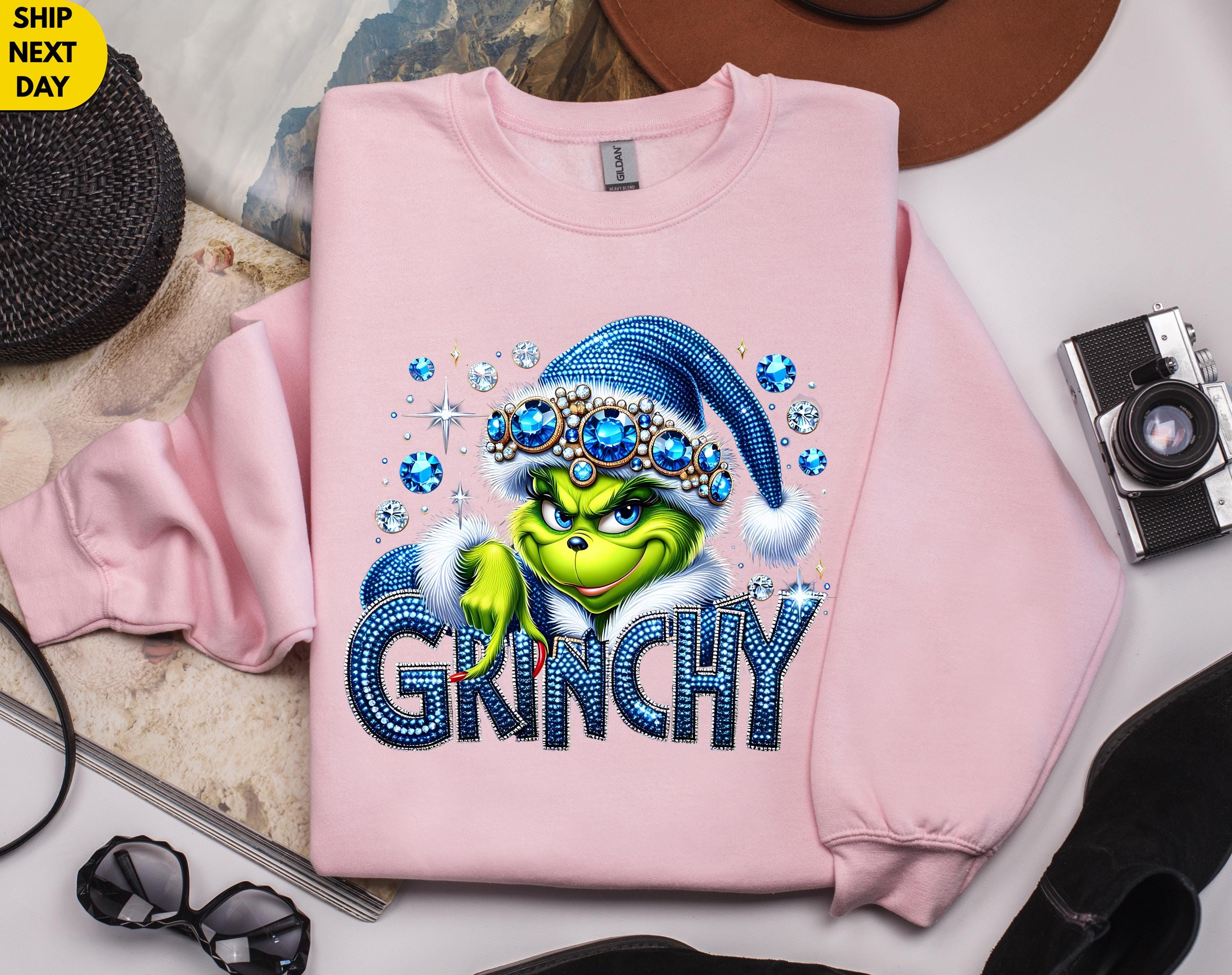 Bling Grinch Christmas Shirts,funny Grinchy Holiday Shirts,sparkle ...