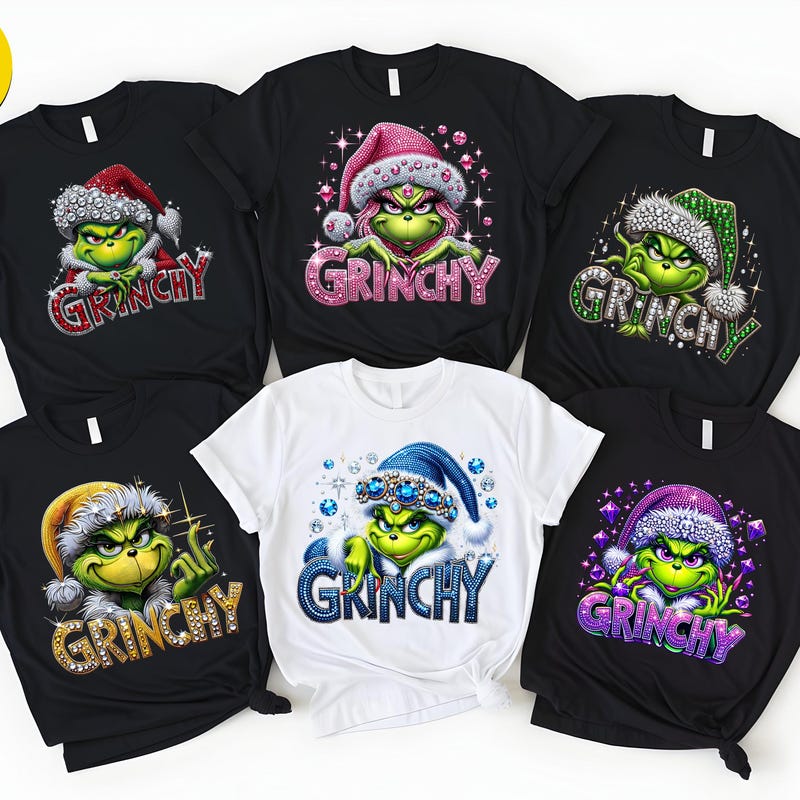 Women Bling Grinch Shirt - Etsy