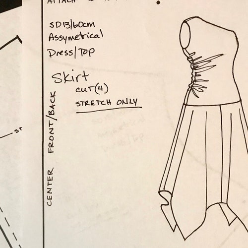 Sd13/60cm Poets Shirt INTERMEDIATE Paper PATTERN for Bid | Etsy