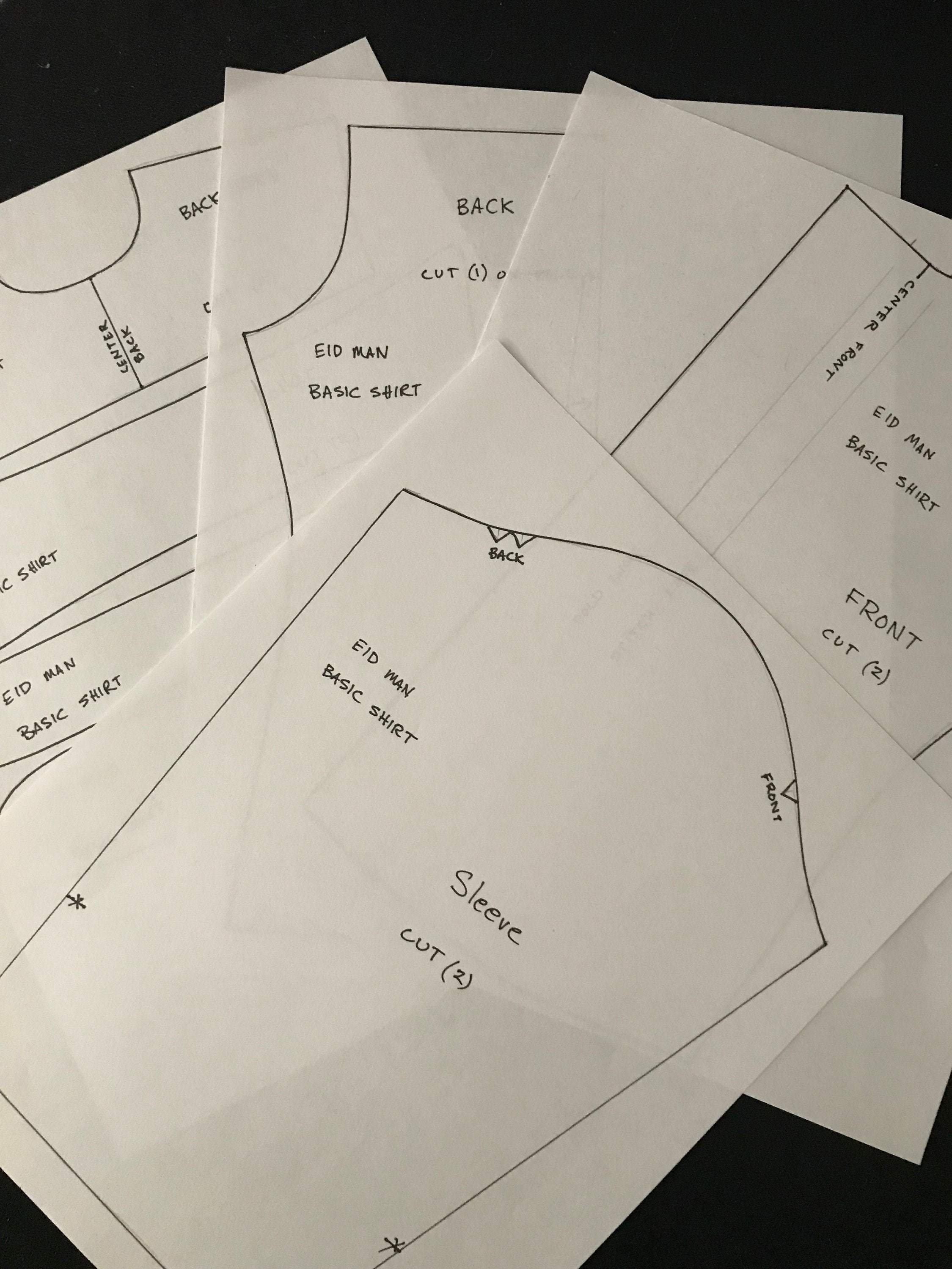 EID Button down Shirt INTERMEDIATE paper PATTERN for bid | Etsy