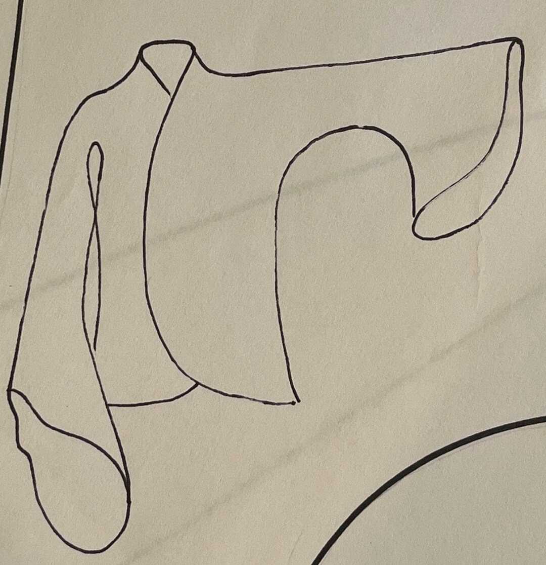 Msd/43cm Wrap Shirt W/bell Sleeves EASY Paper PATTERN for Bid Dollfie ...