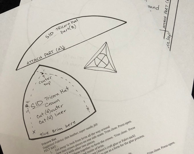 SID Tricorn Hat EASY Paper PATTERN for Bjd Dollfie Male - Etsy