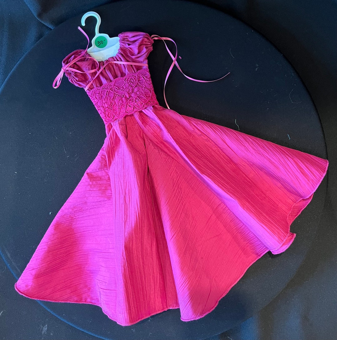 Hot Pink BJD Peasant/bohemian Dress for SD13 60cm - Etsy