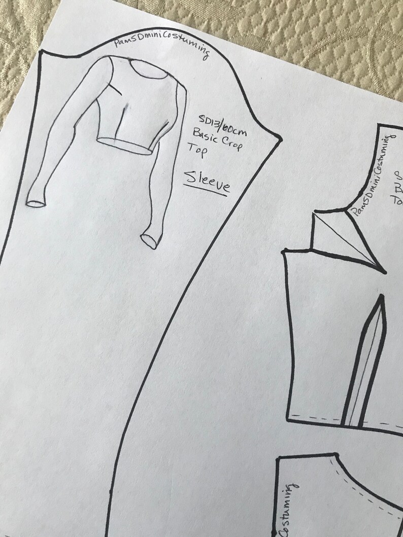 Sd13/60cm Crop Top EASY Paper PATTERN for BJD Dollfie Girls - Etsy