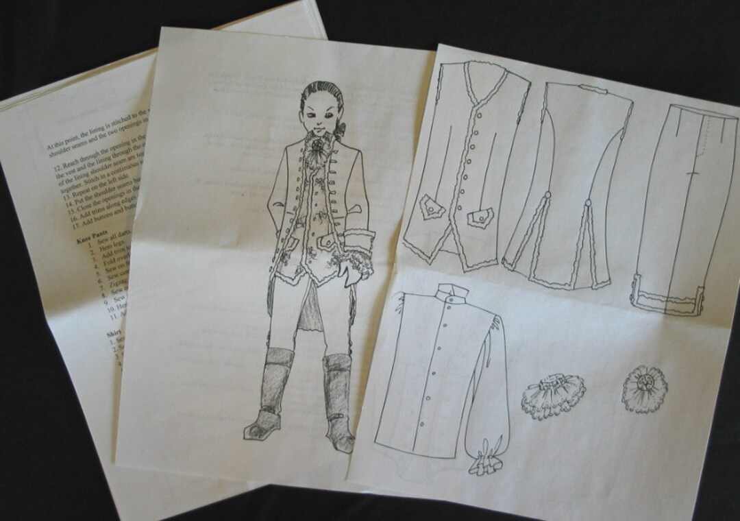 MSD 43cm Court Set ADVANCED Paper PATTERN for Bjd Dollfie Boys - Etsy
