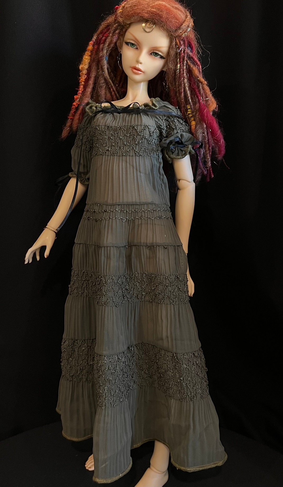 SD13 Olive Green BJD Peasant/bohemian Dress - Etsy