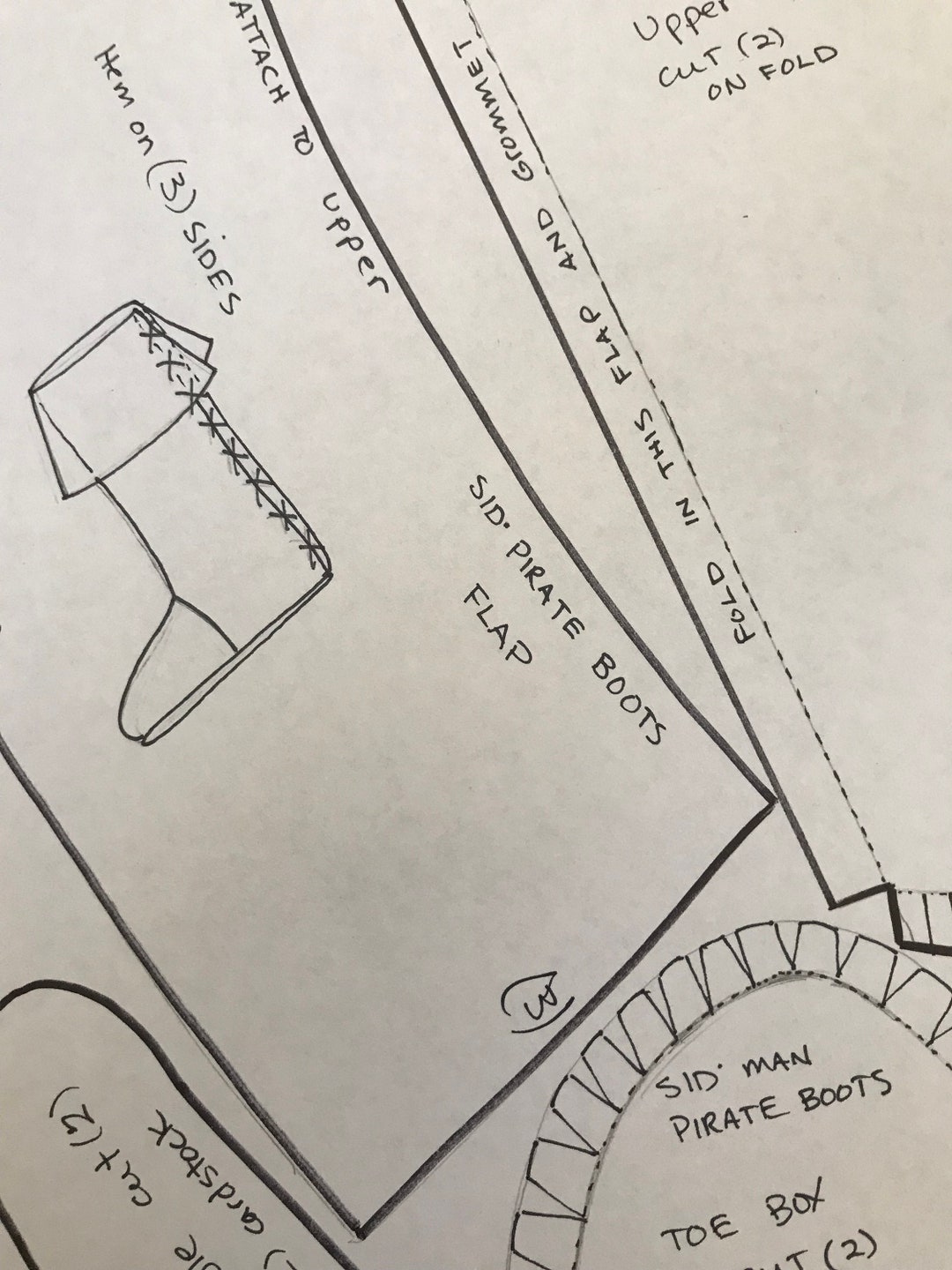 SID Pirate Boot ADVANCED Paper PATTERN for Bjd Dollfie - Etsy