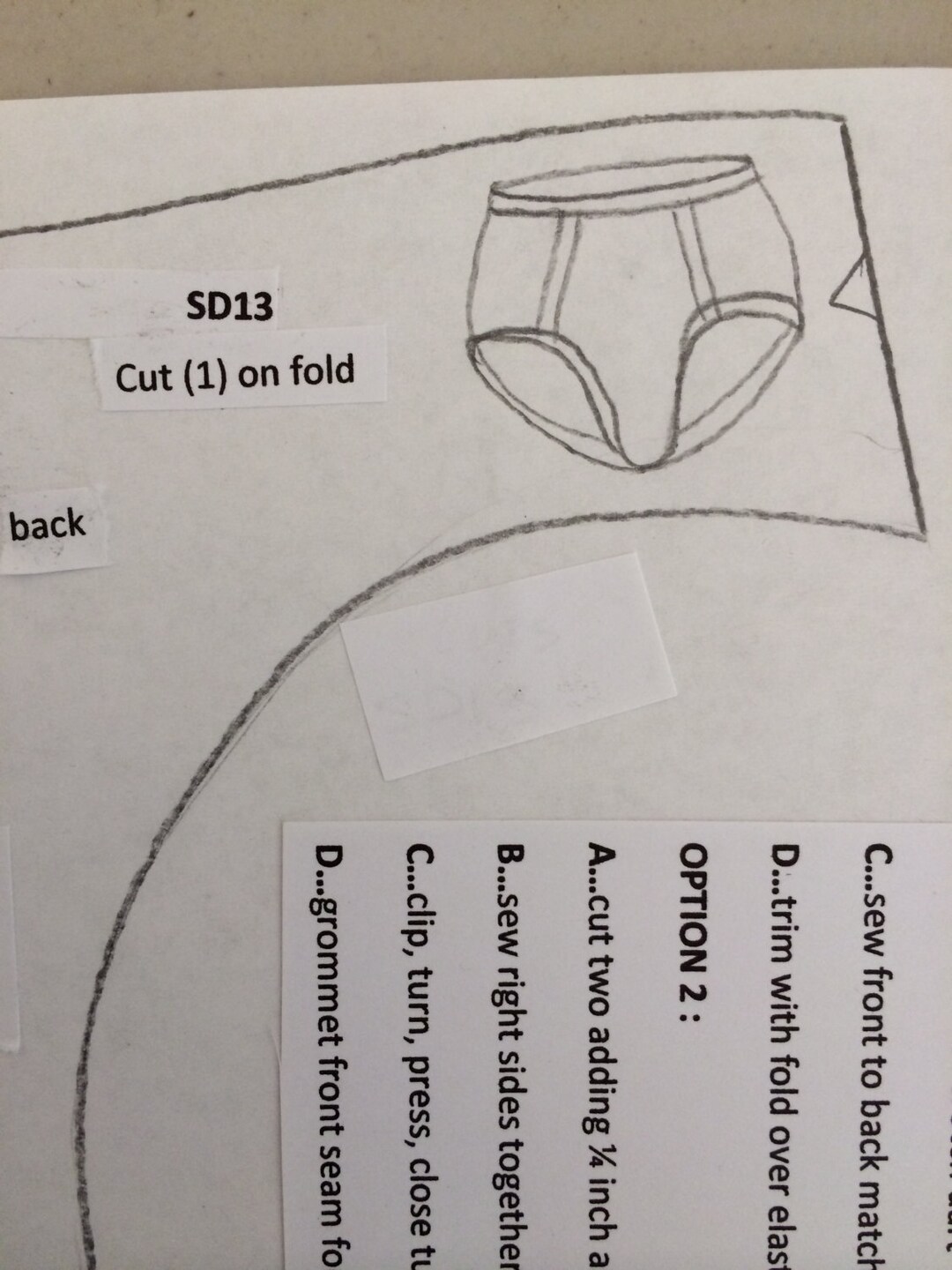 SD13/ 60cm Boys Basic Underwear EASY Paper PATTERN for Bjd Dollfie - Etsy