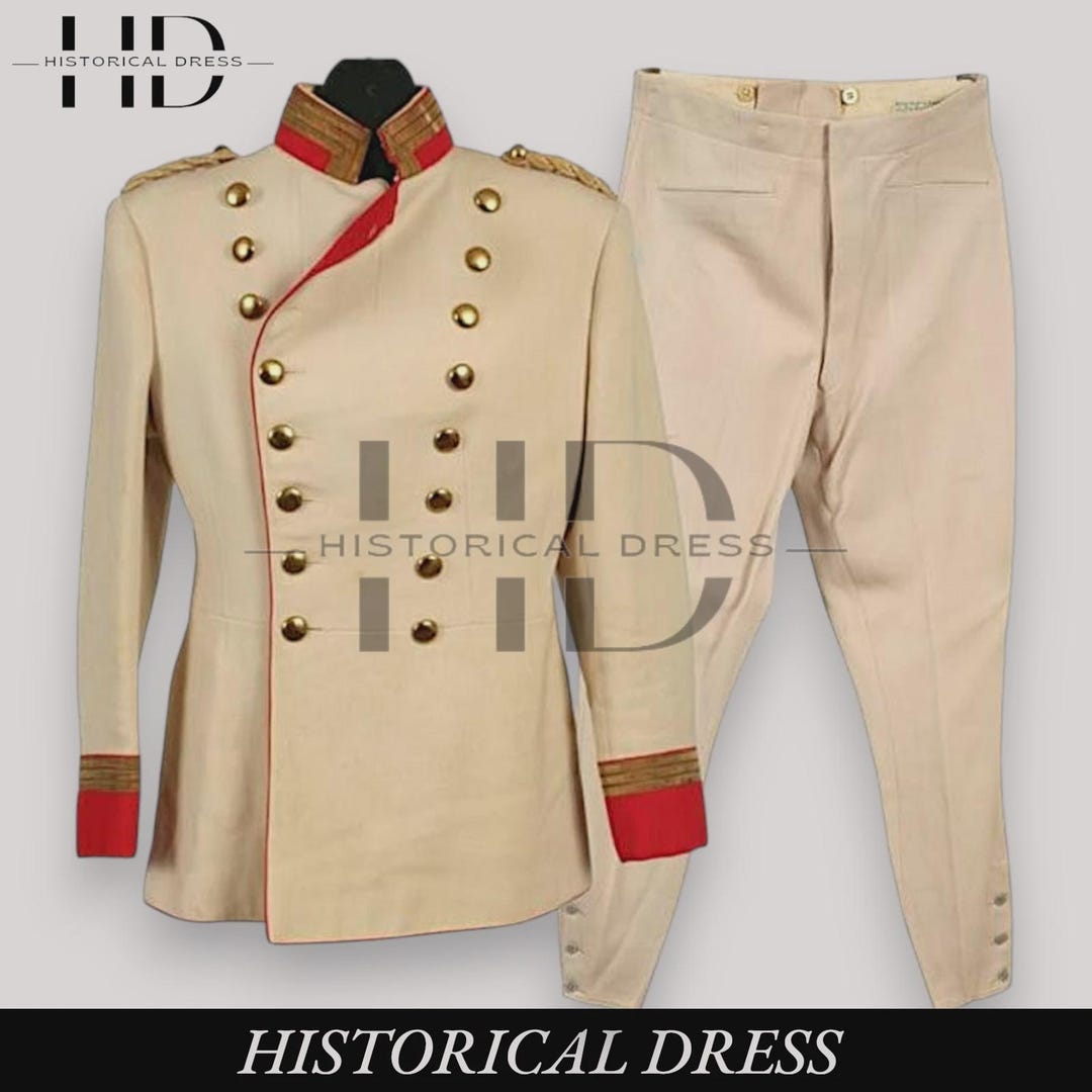 Men's Off-white Wool Doorman Uniform: Vintage Military Style Costume - Etsy