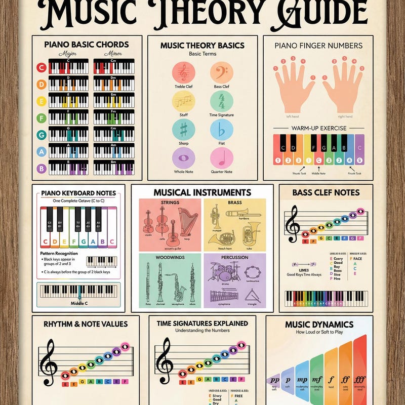 Music Theory Poster - Etsy