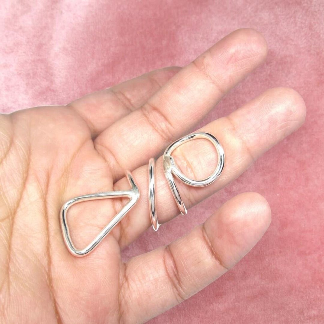 Silver Arthritis Splint Ring, Lateral Deviation Support, EDS Ring ...