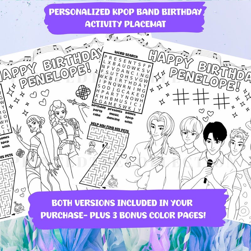 Kpop Color Sheets - Etsy